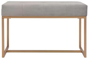 Lavice 80 cm šedá sametová 247558