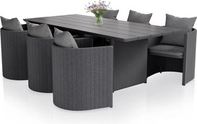 Juskys Zahradní jídelní set Costa Luna pro 6 osob