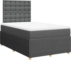 Box spring postel s matrací tmavě šedá 120x190 cm textil 3294310
