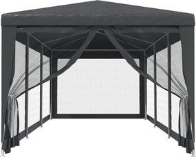 Party stan s 8 síťovanými bočnicemi antracitový 3 x 9 m HDPE 319244