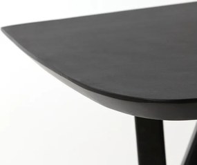 Matně černý konzolový stolek z masivu akácie 44x160 cm Quenza – Light &amp; Living