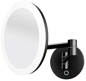 Nimco - Kosmetické zrcátko nástěnné s LED osvětlením, černá ZK 20265-90