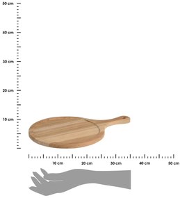Excellent Houseware Prkénko na krájení Teak, teakové dřevo, (FI) 37 cm