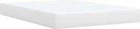 Box spring postel s matrací bílá 140x200 cm umělá kůže 3290725