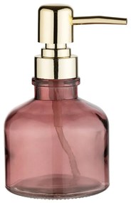 Tmavě růžový skleněný dávkovač mýdla 200 ml Atessa – Wenko