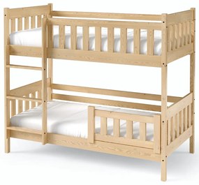 Patrová dětská postel LILA | 80x190 cm 2x | s rošty | přírodní | UNI PROVEDENÍ