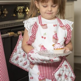 Bavlněná podložka pod nádobí pro děti Cherry Cupcake – 16x16 cm