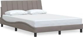 Rám postele bez matrace Hanko taupe 140 x 190 cm textil 3310388