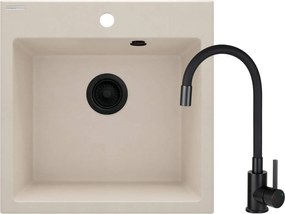 Deante Granite sink with tap, 1-bowl