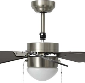 vidaXL Stropní ventilátor se světlem 76 cm světle hnědý [51489] Barva: tmavě hnědá