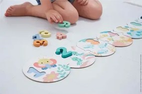 JANOD Vkládací puzzle Moje první čísla / 2v1 / 10+10 dílků / od 2 let