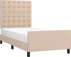 Rám postele s čelem cappuccino 80 x 200 cm umělá kůže 3125542