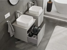 Mexen Orio, koupelnová skříňka 50 cm s horní částí, 1 zásuvka, šedá matná, 91A10-05047-1-BFC62