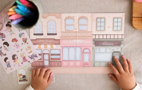 Little Dutch Knížka se samolepkami Nakupování Rosa