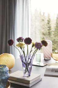 Váza Hübsch skleněná 18 cm fialová