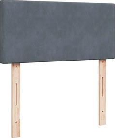 Box spring postel s matrací tmavě šedá 80 x 200 cm samet 3286157