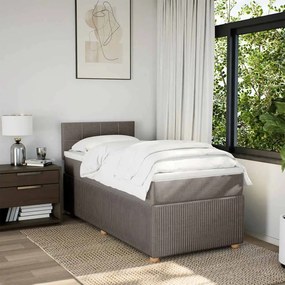 Box spring postel s matrací taupe 80x200 cm textil 3287287