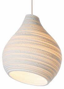 Svěšené designové svítidlo Hive z recyklovaného kartonu Dekor: Bílý, Rozměr: ø 300 mm x 360 mm