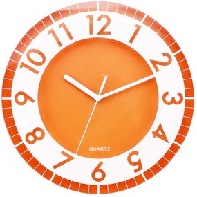 Postershop Nástěnné hodiny: Moderní (oranžová) - 30 cm