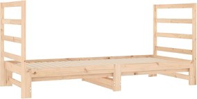 Výsuvná postel 2x (90 x 190) cm masivní borovice 3124762