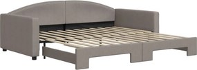 Válenda s přistýlkou taupe 100 x 200 cm textil 3197196
