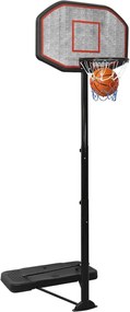 vidaXL Basketbalový koš 258–363 cm polyethylen [93649] Barva: Černá