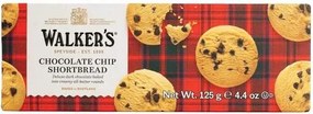 Skotské máslové sušenky s kousky čokolády - Walkers Chocolate Chip Shortbread 125g