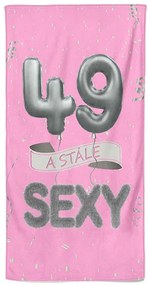 Osuška Stále sexy – růžová (věk: 49, Velikost osušky: 100x170cm)