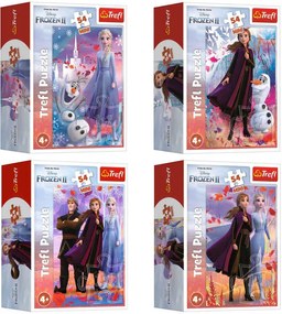 TREFL PUZZLE Frozen 2 (Ledové Království) mini 20x13cm 54 dílků 4 druhy tr54173