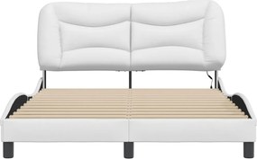 Rám postele s LED bez matrace Hvar bílý 140 x 190 cm 3213928