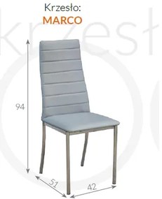 Jídelní židle Marco Metpol 94 x 51 x 42 x 46 cm Barva: Bílá