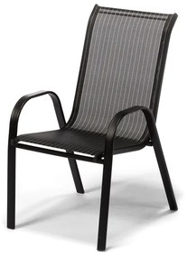 IWHOME Jídelní set VIGO L antracit + 4x židle VALENCIA černá