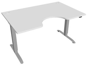 Hobis Motion Elektr. nastavitelný stůl 140x90 - HOBIS ERGO MOTION MSE 2 1400 Dekor stolové desky: bílá, Barva kovové podnože: stříbrná