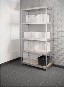 Keeeper Úložný box pro domácnost i dílnu, BRUNO L, 20,5L, 43 x 35 x 17,5 cm, kouřový