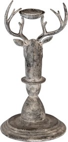 Zinkový antik kovový svícen jelen Deer - 17*14*30 cm