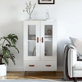 vidaXL Skříň highboard 69,5 x 31 x 115 cm kompozitní dřevo [828273] Barva: bílá s vysokým leskem