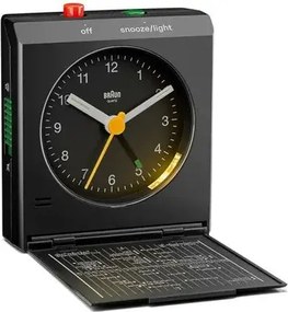 Braun BC05 černá / Cestovní budík / Analogový / 1x AA baterie