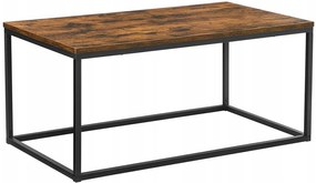 Vasagle Obdelníkový konferenční stolek,100x55x45cm,dřevo,kov,hnědá