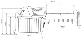 Sedací souprava LAREN | 255x255 | PRAVÁ | rozkládací + úložný prostor | VÝBĚR LÁTEK