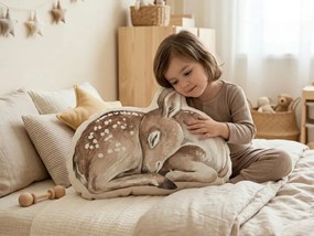 Bavlněný dekorační dětský polštářek SRNKA Zvolte rozměr: Klasický 35 x 21 cm