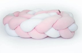 SenLove Sametový mantinel pletený do copu ze 3 pramenů Zvolte barvu: Růžovo-bílá, Zvolte rozměr: 180 cm