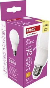 Emos lighting LED žárovka Classic A60 / E27 / 9,5 W (75 W) / 1055 lm / teplá bílá 1525733280