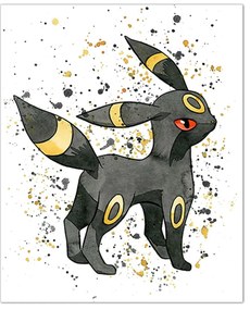 Obraz s motivem Pokémon - 4 rozměry Rozměr: 13x18 cm, Varianta: Umbreon