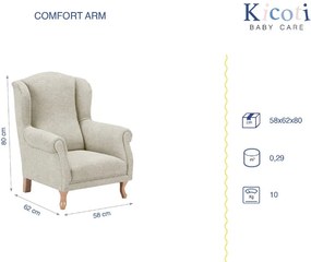 Růžové dětské křesílko KICOTI Comfort