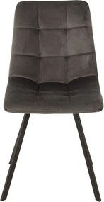 Šedá sametová jídelní židle Chair Morgan Grey - 45*54*86cm