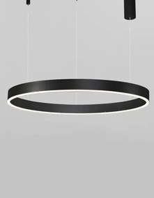 LED lustr Motif 80 černé stmívatelné