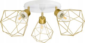 Lampa stropní svítidlo stropní pohyblivý lustr loft zlatý