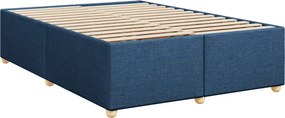 Rám postele bez matrace modrý 140 x 200 cm textil 3284742
