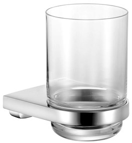 Keuco Collection moll - Nástěnný držák s pohárem z čirého skla, chrom 12750019000