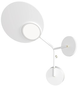 Nástěnná lampa Ballon 3 levostranná, více variant - TUNTO Model: zlatý rám / 24k zlato, upevňující část bílá, panel překližka bílé barvy